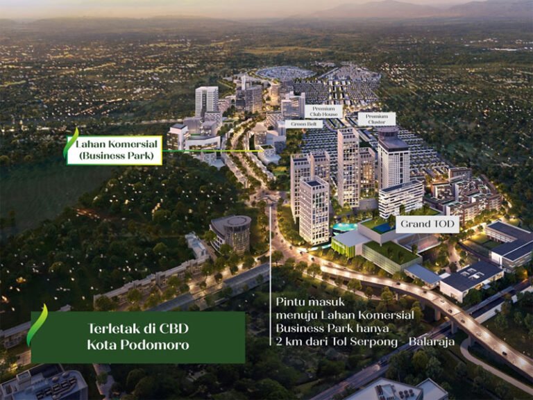 Kavling Komersial, Lahan Komersial Business Park Kota Podomoro Tenjo